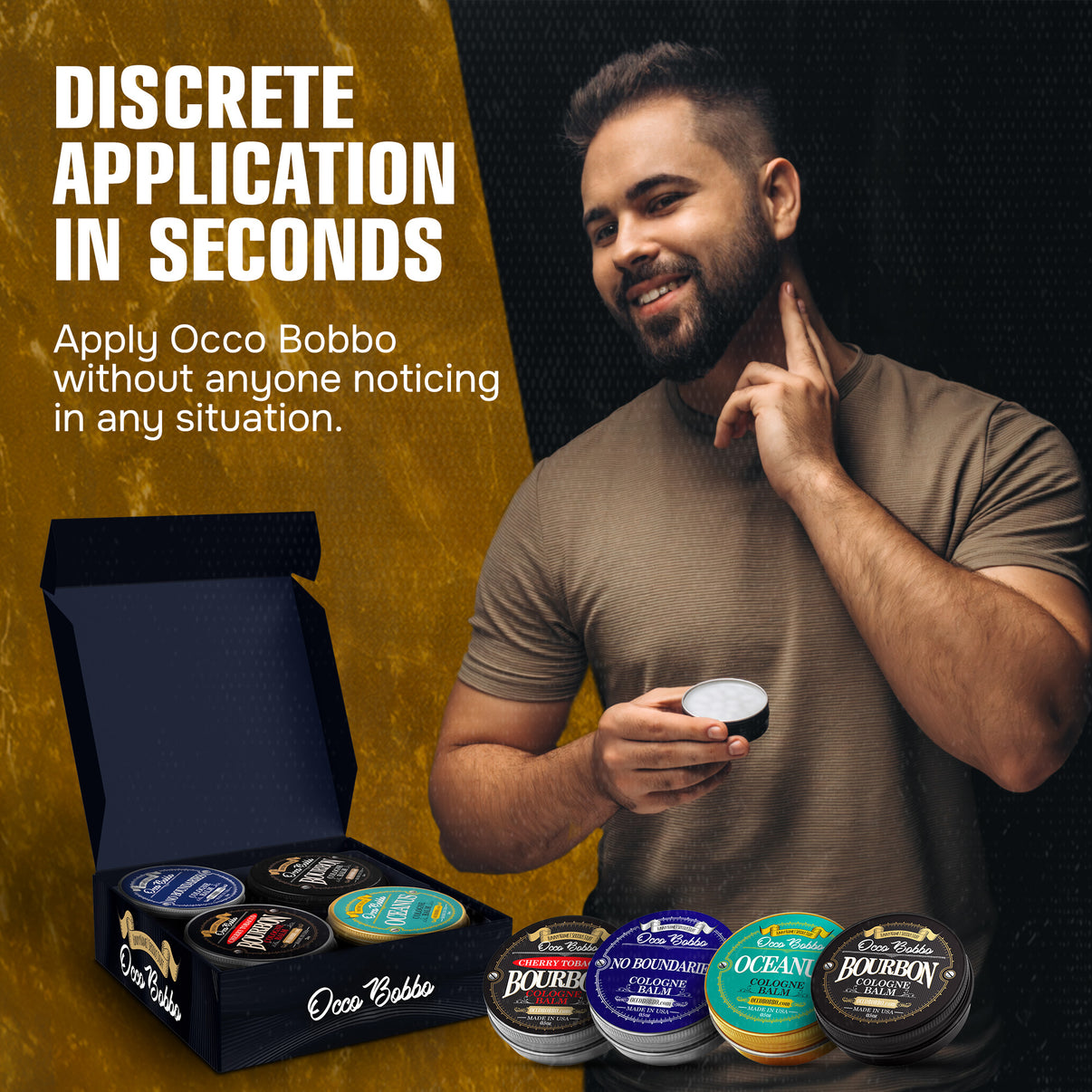 Men's Cologne Gift Set - Travel Size Cologne for Men (4) .5 oz tins ...